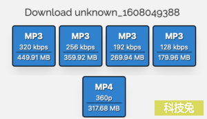 YT2MP3 線上Youtube MP3轉換器，支援高音質下載與MP4 - 科技兔