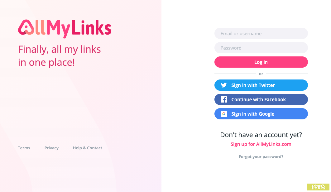 AllMyLinks 社交網站多連結網址單一頁面工具（IG/臉書/Youtube） | 科技兔