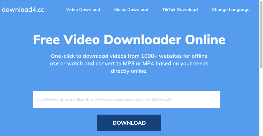 Download4.cc 將 Youtube 影片轉成 MP4/MP3 下載！線上免安裝 | 科技兔