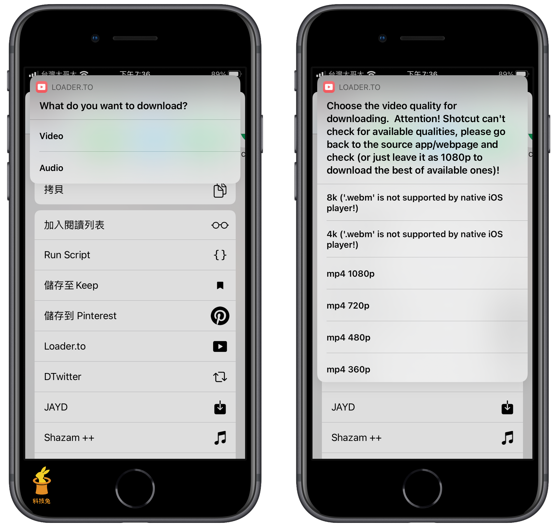Loader.to 超強 iPhone iOS 影片下載捷徑：Youtube/臉書FB/Twitter/Tiktok（iOS 14） | 科技兔