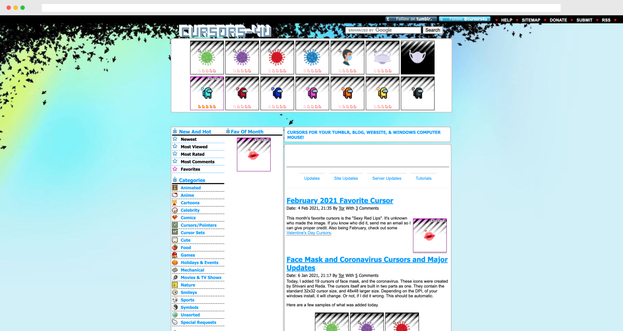 Cursors4u 免費滑鼠游標圖示下載，各種可愛與遊戲卡通鼠標圖案素材 - 科技兔
