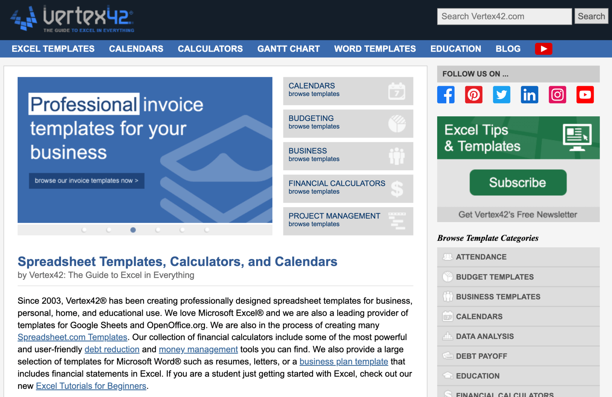 Vertex42 免費 Excel 模板範本下載，有履歷、發票、商業簡報圖表！ - 科技兔