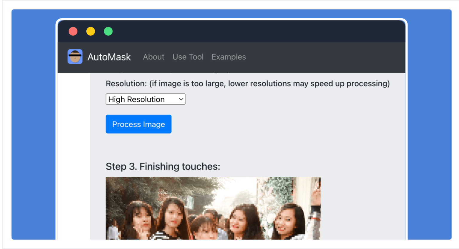 AutoMask 線上圖片馬賽克工具 - 科技兔