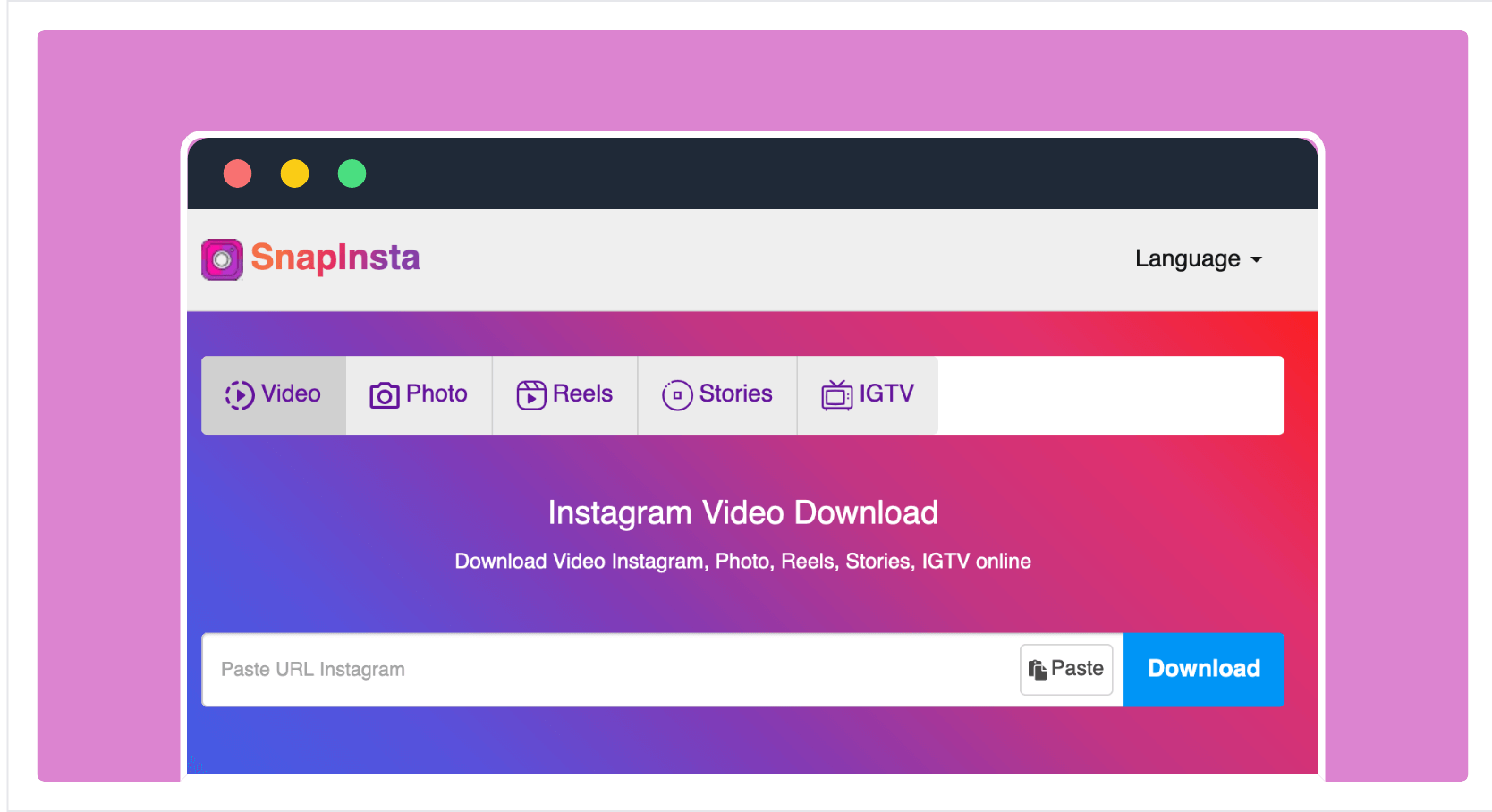 SnapInsta 網頁 IG 下載器，可下載貼文照片影片、限時動態跟 IGTV 與 Reels - 科技兔