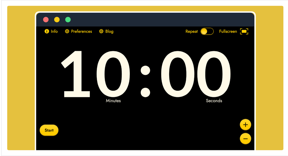 Big Timer 線上全螢幕倒數計時器，可自由設定時間長短！免費網頁版 - 科技兔