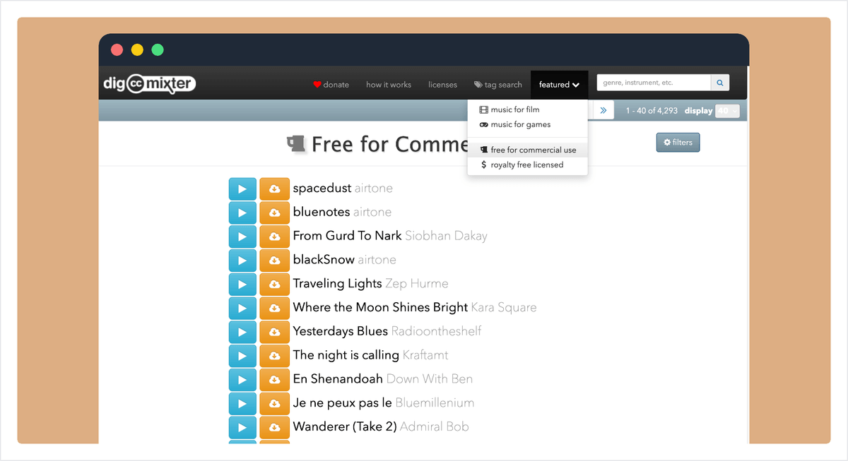 dig.ccMixter 上百萬首MP3 音樂素材免費下載，CC授權可商用！ - 科技兔