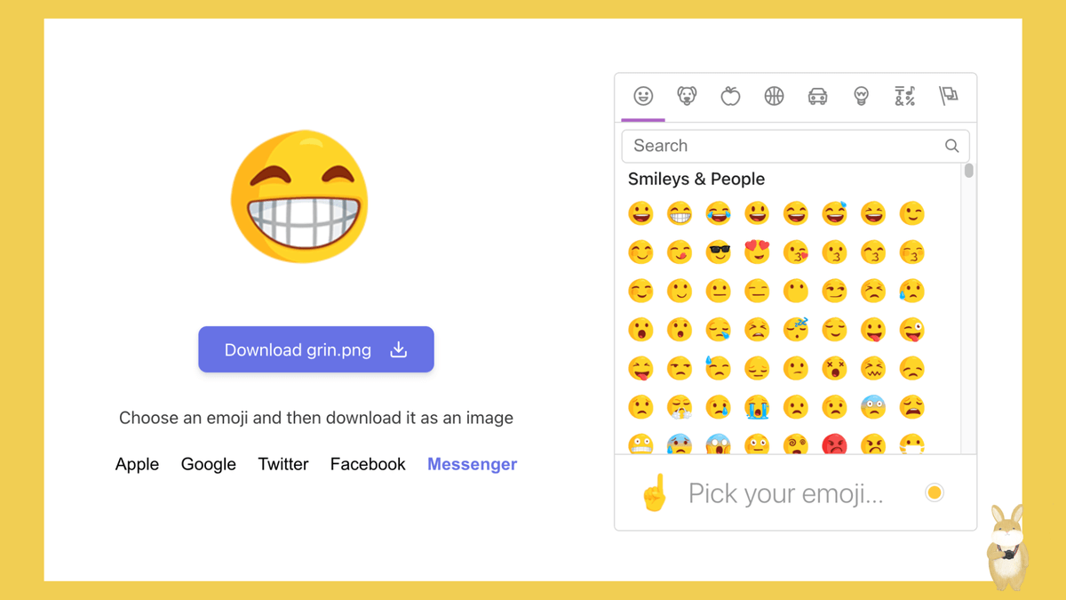Emoji to image 快速下載表情符號圖案PNG 圖片，支援各種社交網站表情貼圖 - 科技兔