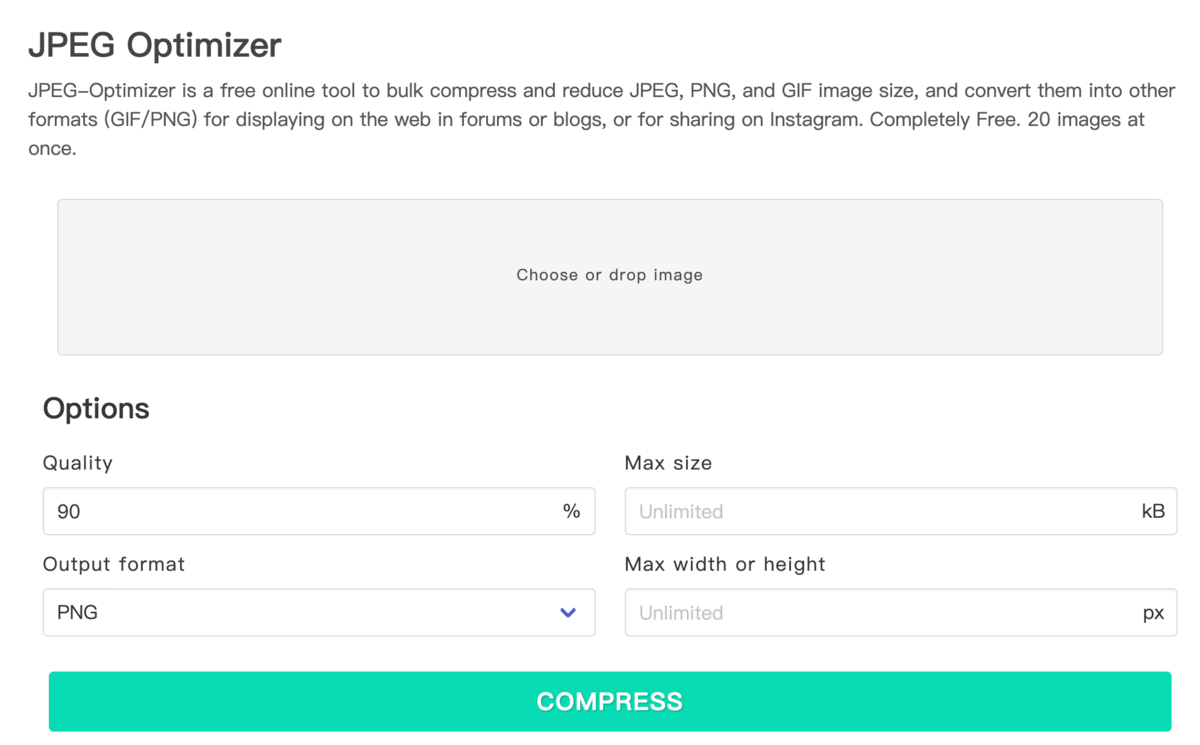 JPEG Optimizer 免費 JPG 線上圖片壓縮工具，可設定壓縮品質與照片尺寸 - 科技兔